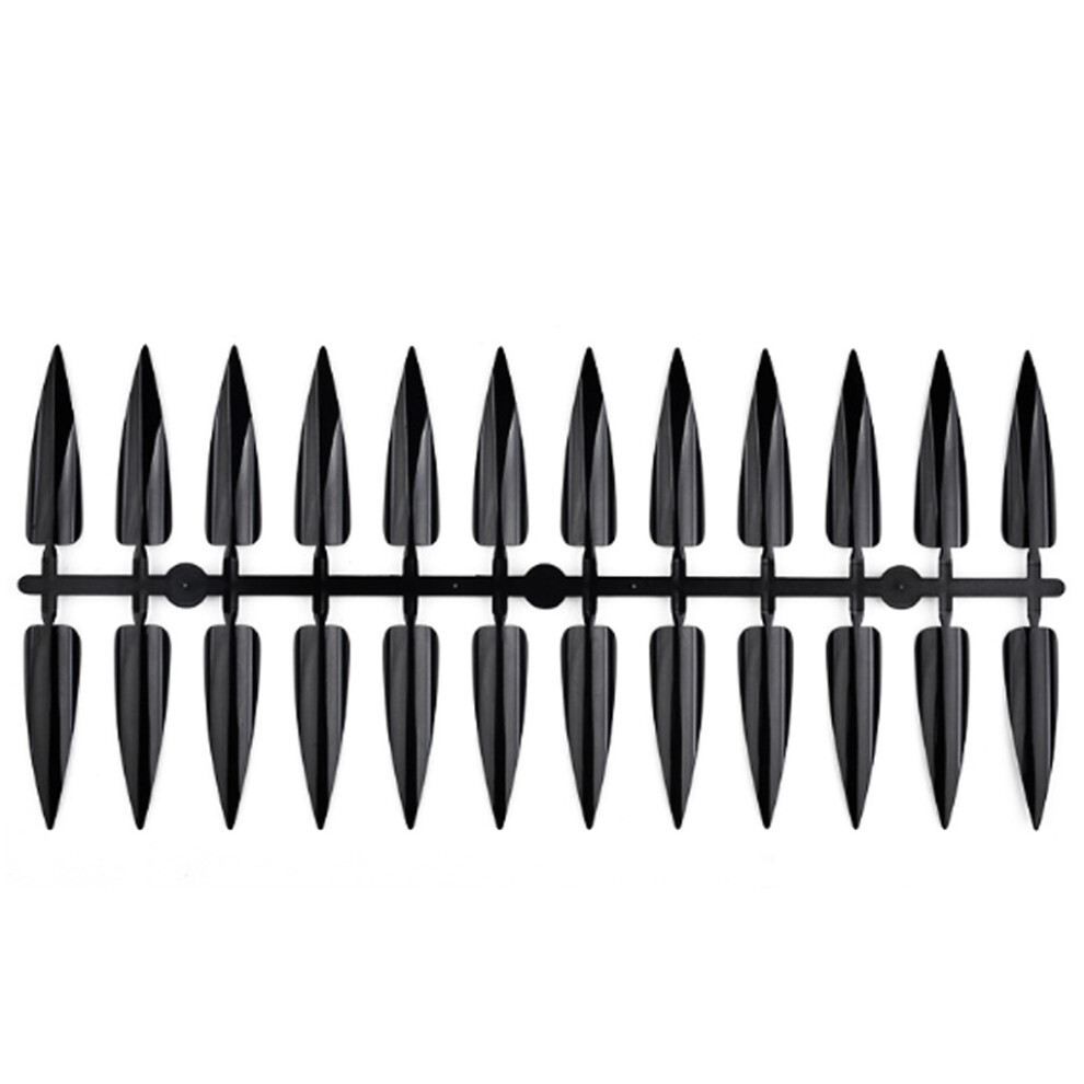 (Natural240pcs) 240pcs Natural Long Sharp False Nails Set Wide ...