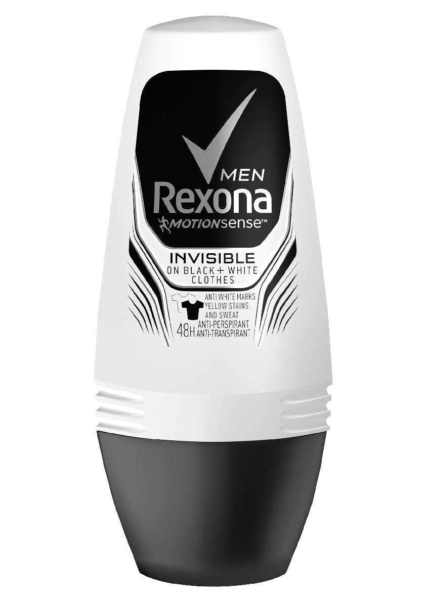 REXONA MEN MotionSense INVISIBLE NOIR + BLANC ANTI-TRANSPIRANT 48h ROLL ...