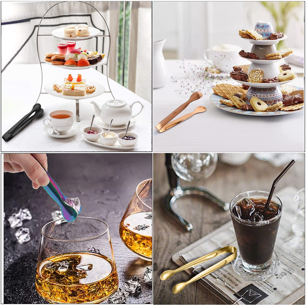 Pinces de service miniatures intemporelles, design en acier inoxydable ...