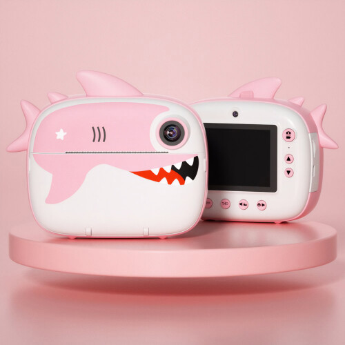 (Pink Shark) Choice For Kids Instant Print Cam For Hours Of Fun Digital ...
