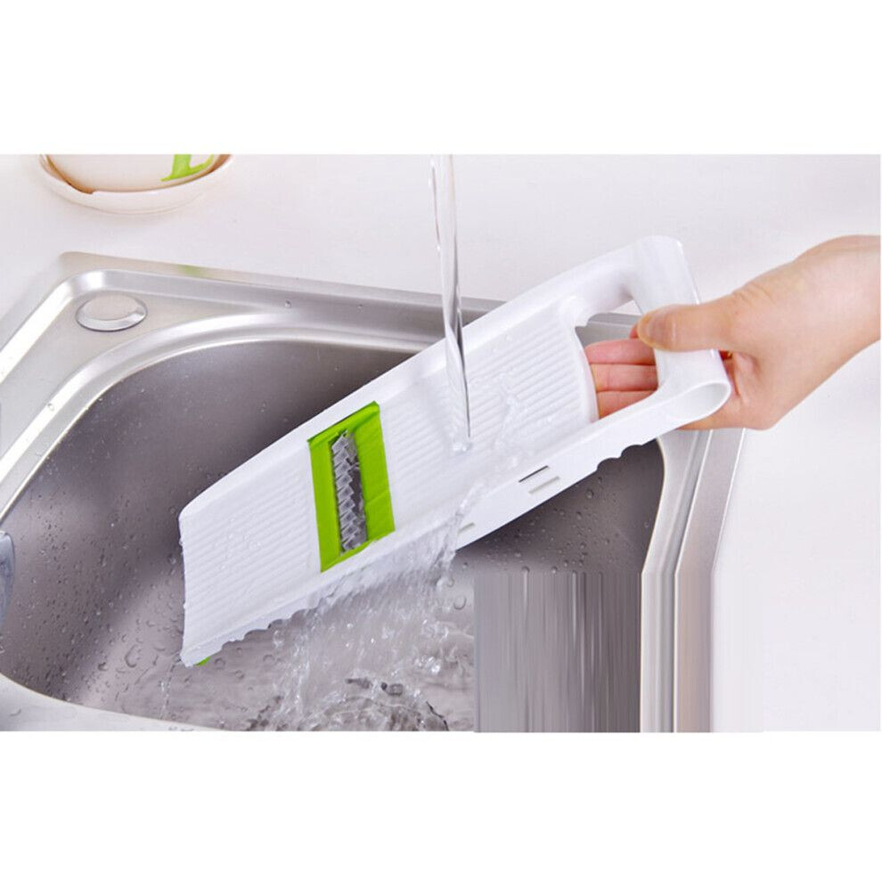 Gemüseschäler und -reibe mit 5 Klingenaufsätzen zum Schneiden und ...