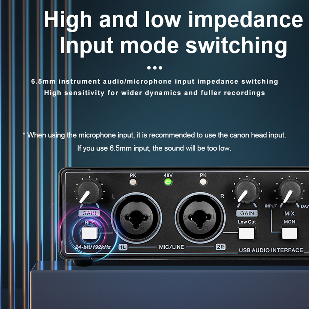 (Red) Exceptional Sound 48V Power USB-C Sound Card With 2 Input 2 ...