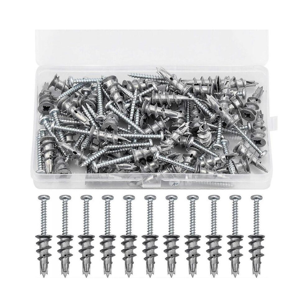 Zinc Alloy Expansion Screw Set Combination, 100 Pieces Set of 50 Screws ...