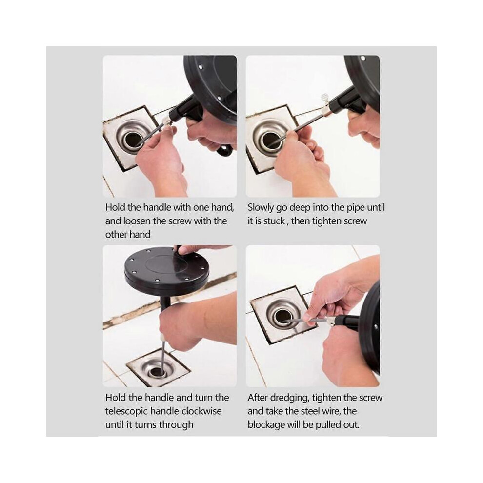 Snake Drain Unblocker Drain Auger, 7m Professional Kitchen Sink ...
