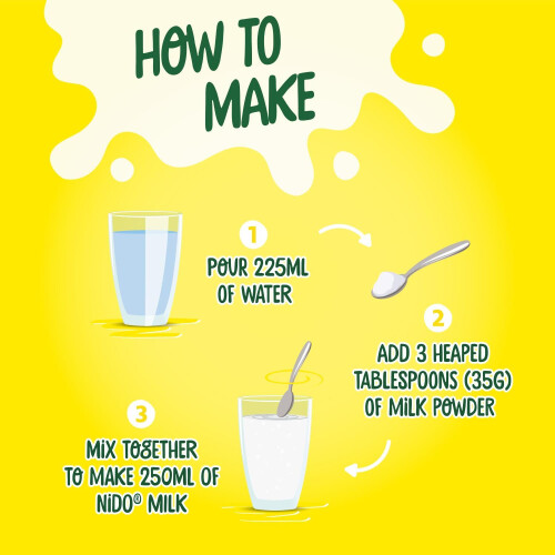 Nido Instant Full Cream Milk Powder, Substitute for Fresh Milk, for Tea ...