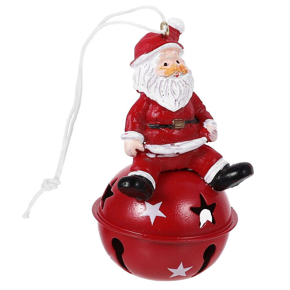 -Ensemble de cloches de Noël avec le Père Noël, décorations pour sapin ...