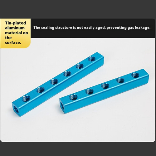 (5 positions with 8) NPT 1/4 Inch Port Air Manifold 1/4 NPT 4 Way Hose ...