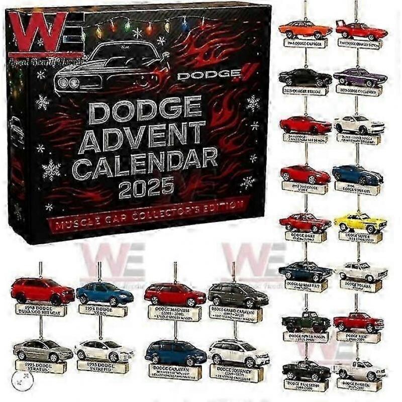 Classic Dodge Advent Holiday Blind Box with Acrylic Pendant for Festive ...