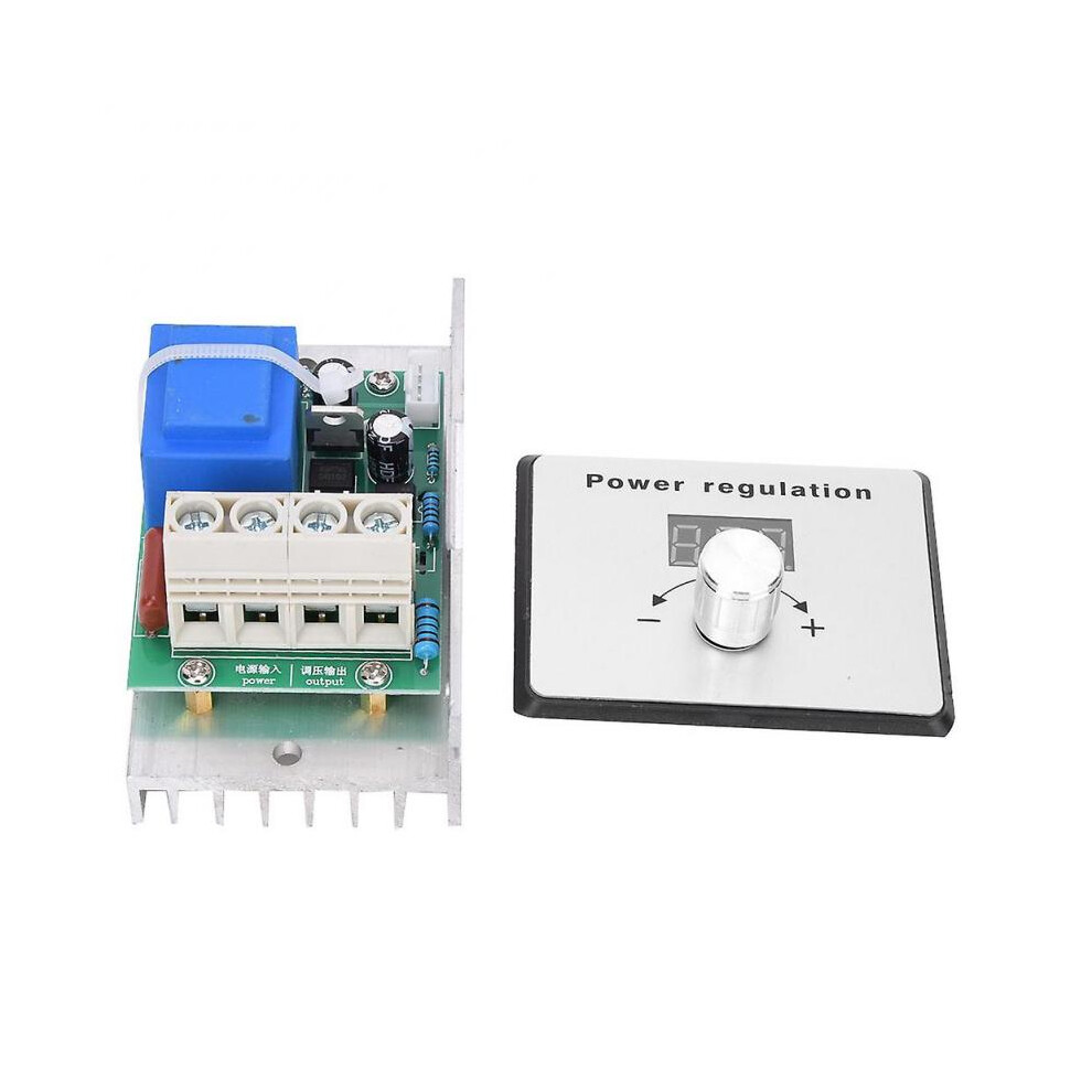 AC 220V 5000W SCR Digital Voltage Regulator Module with Dimmer and 80A ...