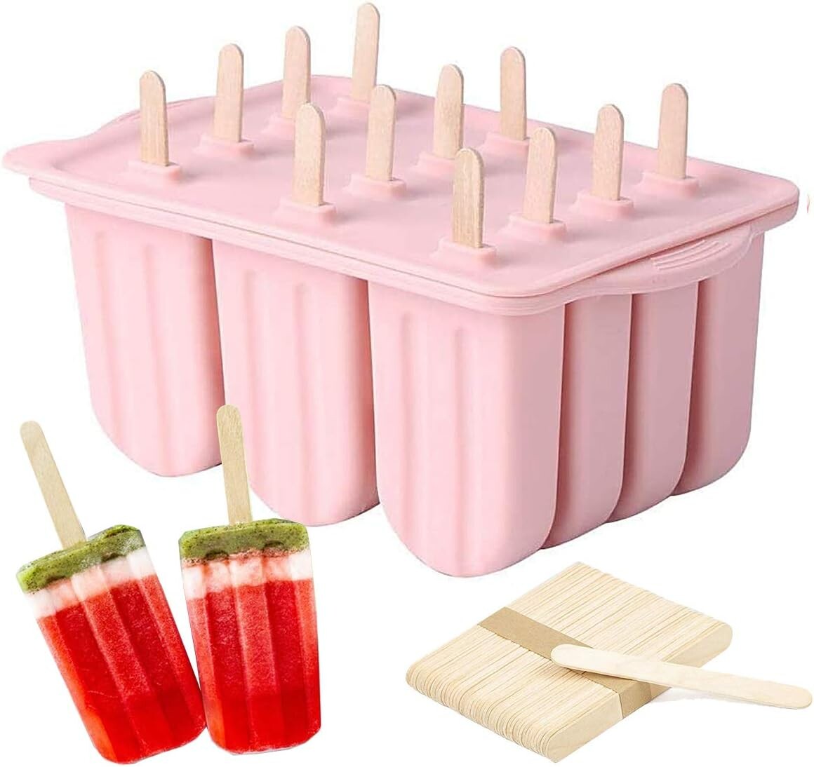 Moules à glace réutilisables en silicone, sans BPA, à tige creuse, de ...