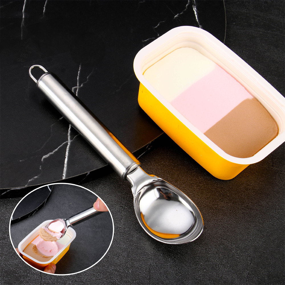 Cuillère à glace en acier inoxydable pour desserts sphériques parfaits ...
