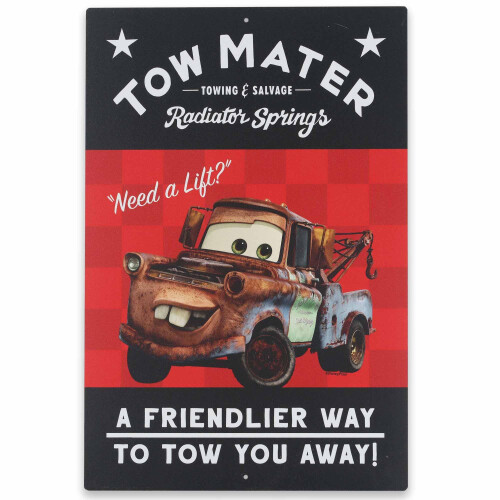 Disney Pixar Cars Tow Mater Metal Sign - Cute Tow Mater Sign - A ...