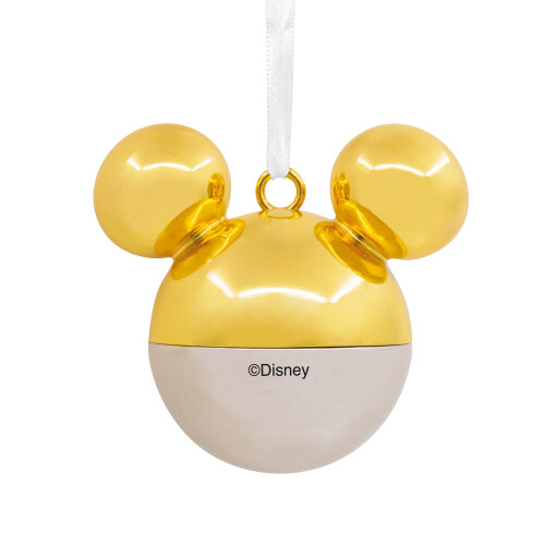 Hallmark Disney Premium Mickey Mouse Gold Icon Christmas Ornament Metal ...