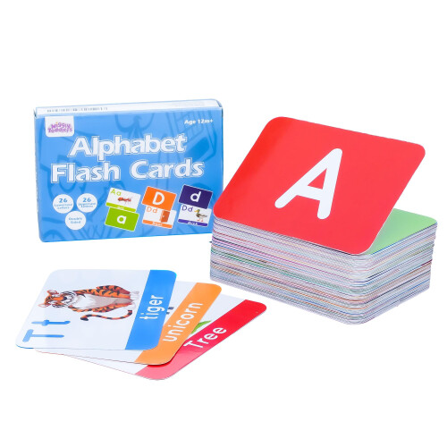 Large Alphabet ABC Flash Cards for Toddlers 2-4 Years - 52 ABC ...