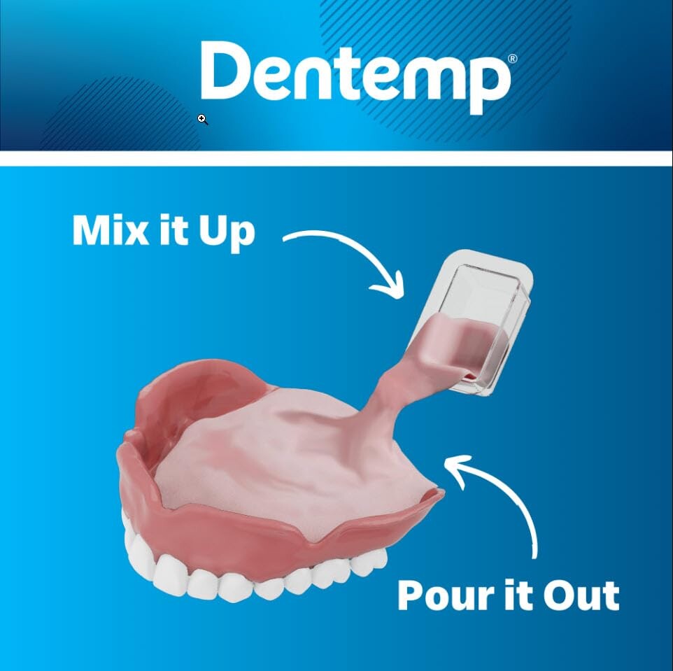Dentemp Denture Reline Kit Value Pack Advanced Formula Reline It ...