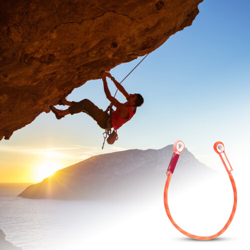 (Orange) 120 CM Prusik Cord Rope Loop Downhill Tool Tree Arborist ...