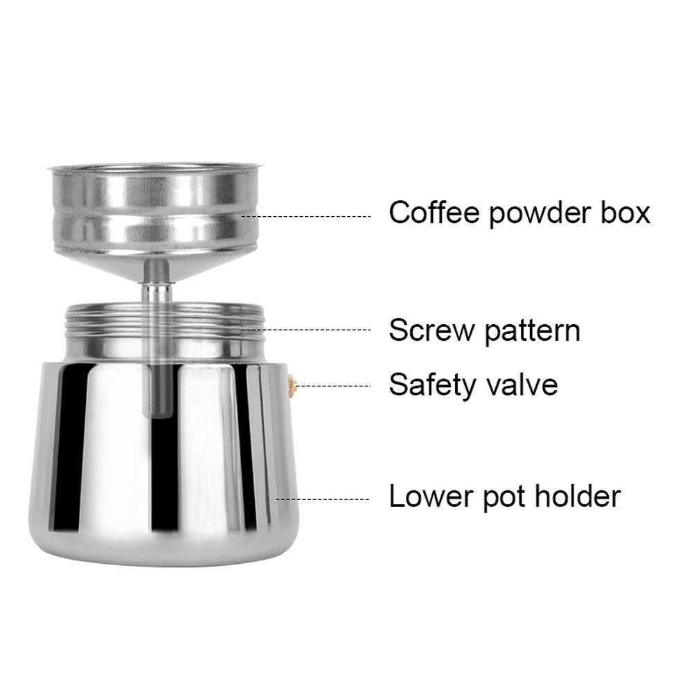 Cafetière compacte en acier inoxydable, idéale pour la maison et les ...