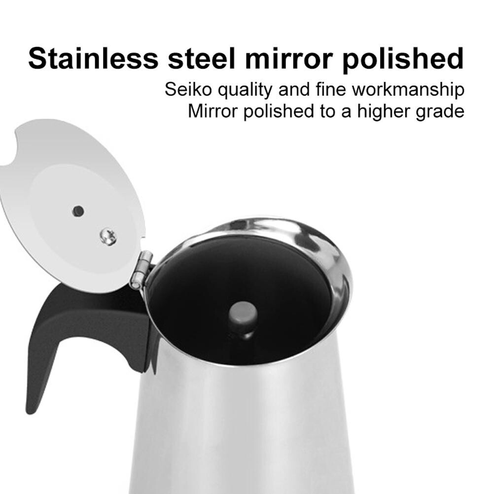 Cafetière compacte en acier inoxydable, idéale pour la maison et les ...