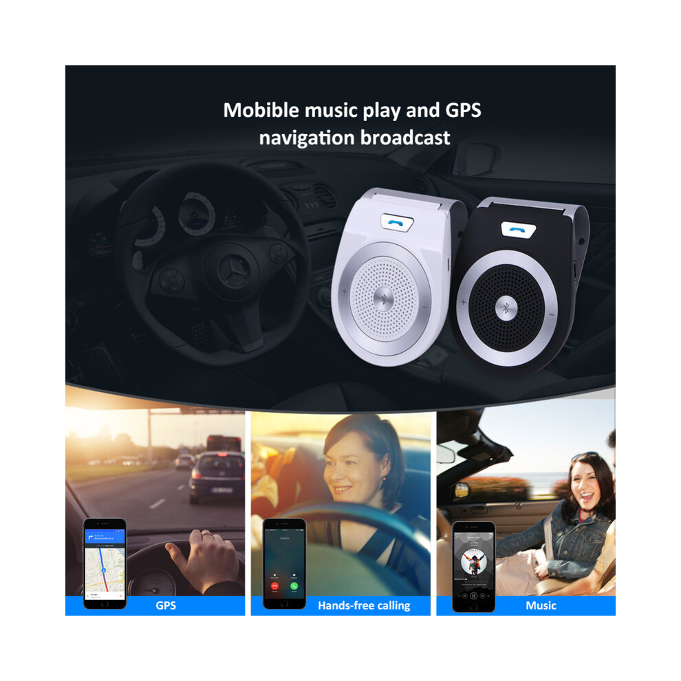 (Weiß) Neues Bluetooth-Autokit T821 Freisprecheinrichtung mit ...