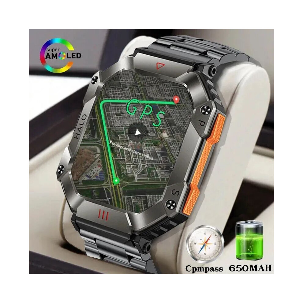 (650 mA Bluetooth-Anruf Schwarz Stahl) Neue Militär-GPS-Tracker ...