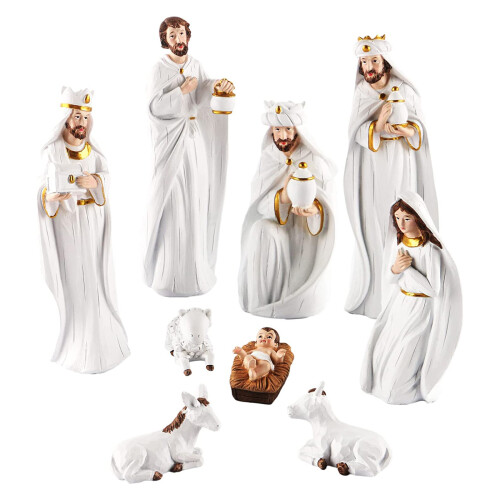 Christmas Jesus Nativity Scene Figures Christian Decor Manger on OnBuy