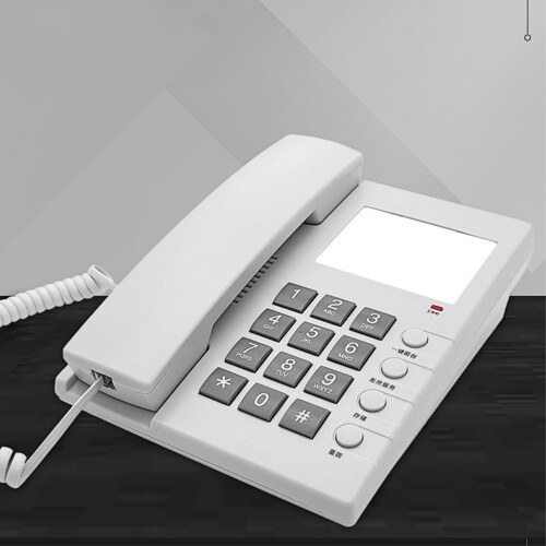 Corded Landline Hotel Room Desk Phone With Large Buttons-Black on OnBuy