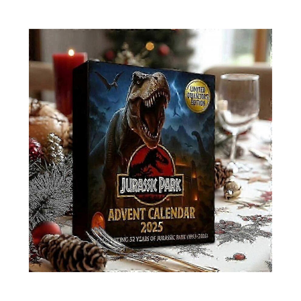 2025 Jurassic Park calendar Christmas Dinosaur Advent 2025 24 Days ...