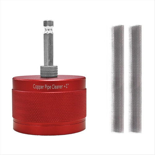 Copper Pipe Cleaner Set for Drill&2 Brush Blades,Plumbing Tools for ...