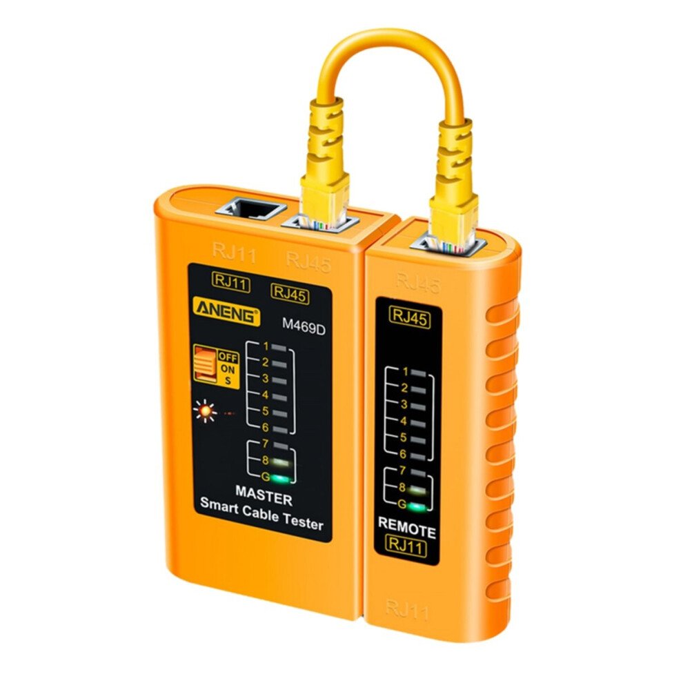 M469D Network Analyzer Tester Cable Tester RJ45 RJ11 RJ12 CAT5 UTP LAN ...