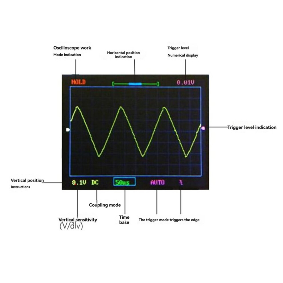 Digital Oscilloscope Kit Electronic DIY Compatible STM32F103C8T6 Single ...