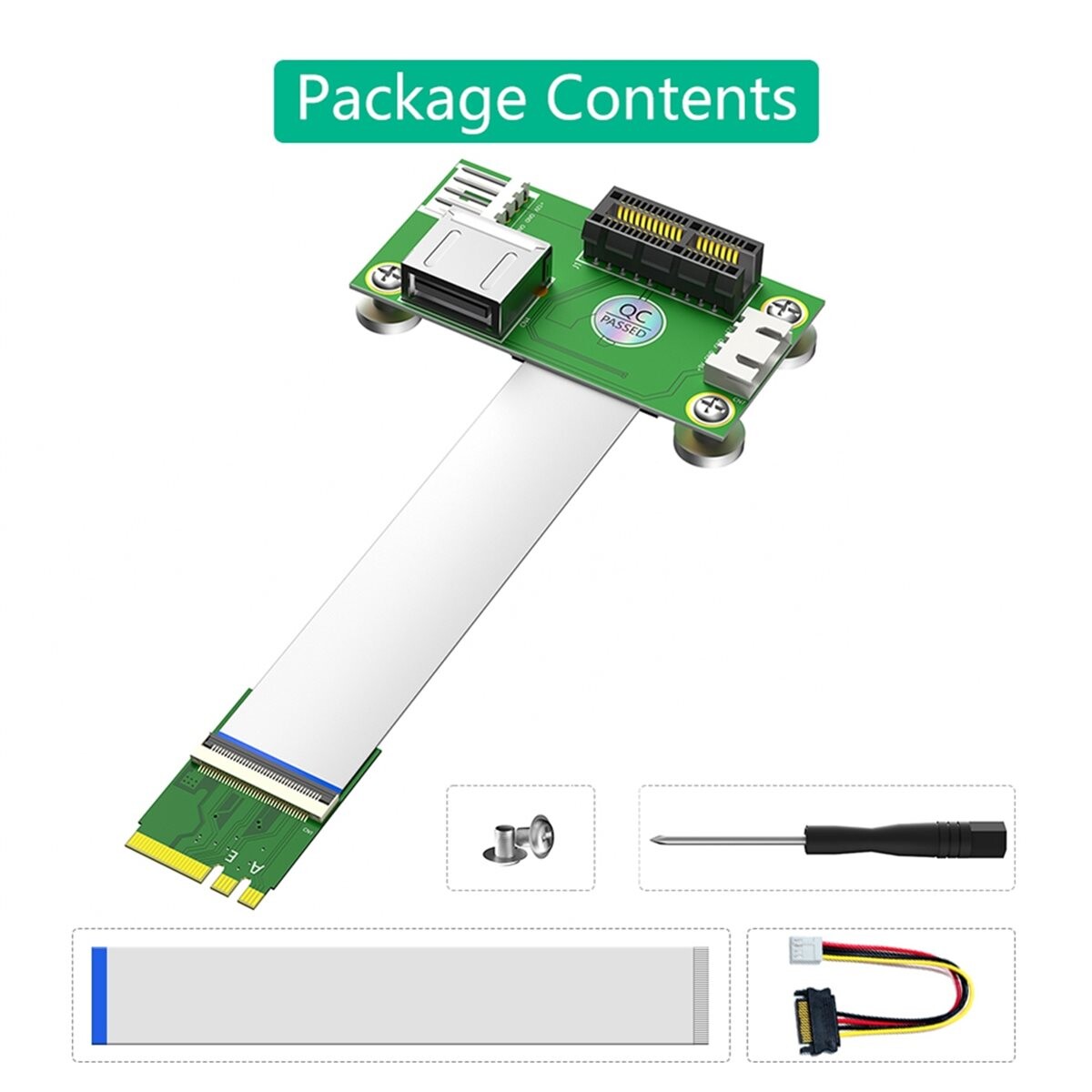 NGFF M.2 Key A/E auf PCI-E Express 1X +USB Riser-Karte mit ...