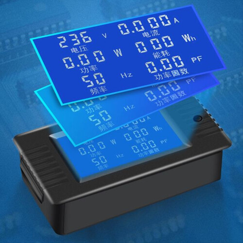 Digital Power Meter 32A 100A 22000W AC Voltage Current Watt Energy KWh ...
