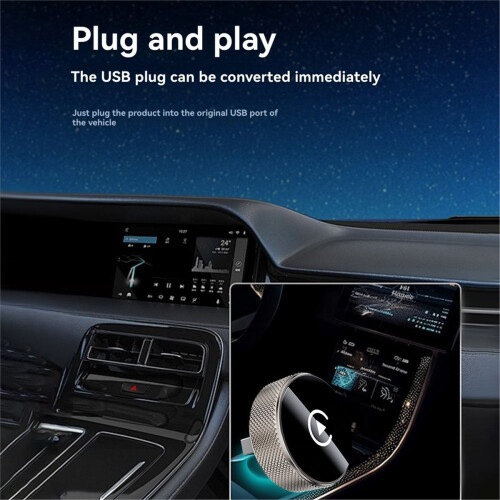 Adaptador USB 2 em 1 para CarPlay e Android Auto sem fio, Plug and Play ...