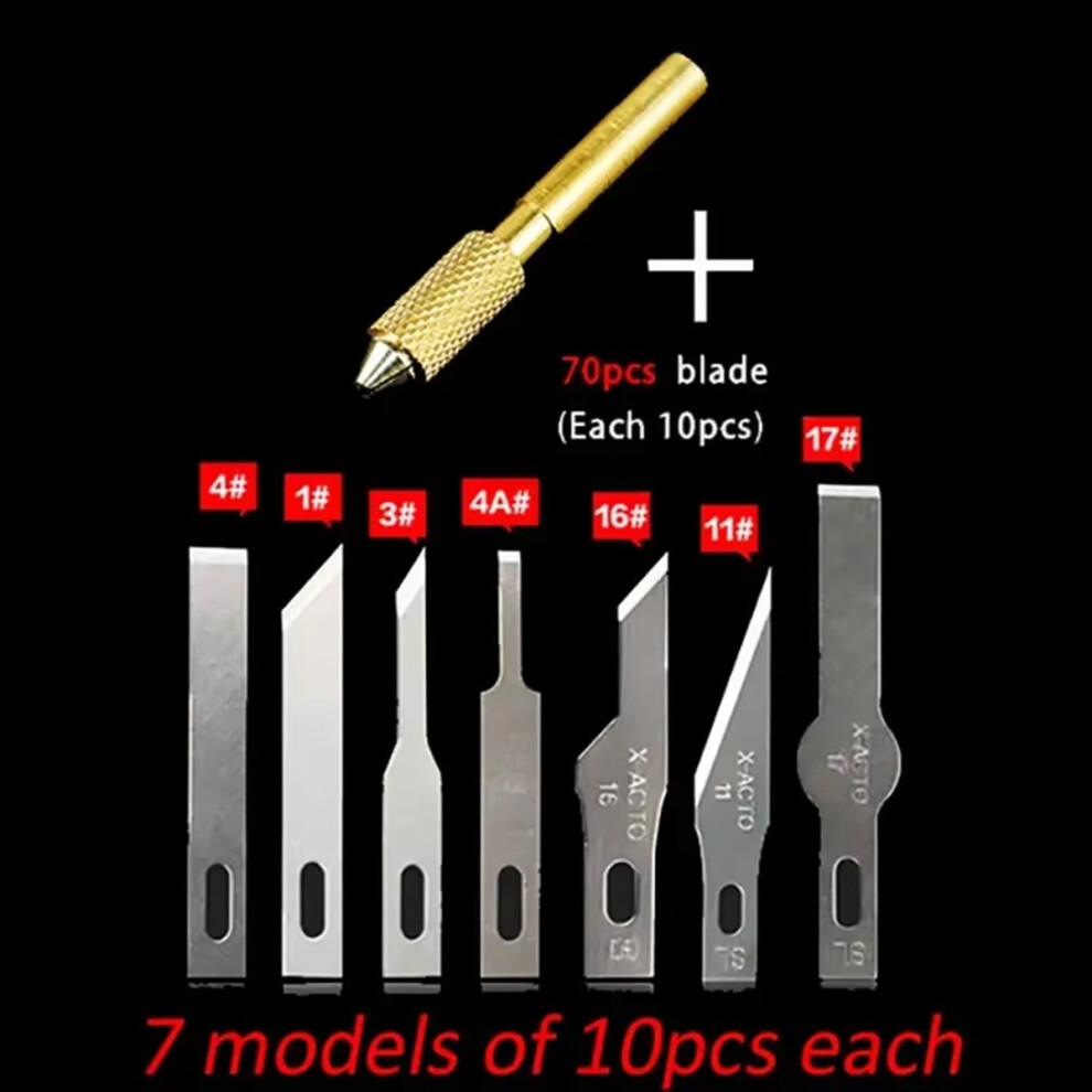 70 lames de scalpel antidérapantes en métal pour la gravure et la ...