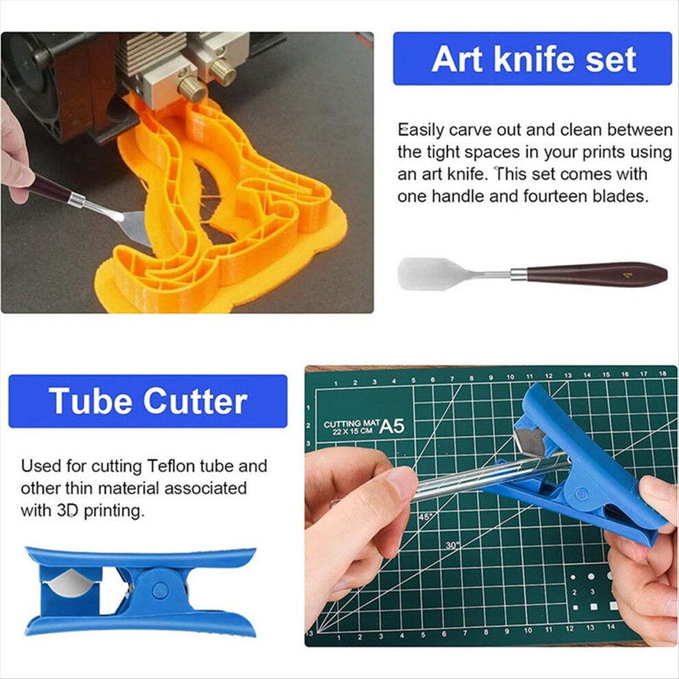 3D-Drucker-Zubehörset, 55-teilig, Kit zur Reinigung und Politur von 3D ...