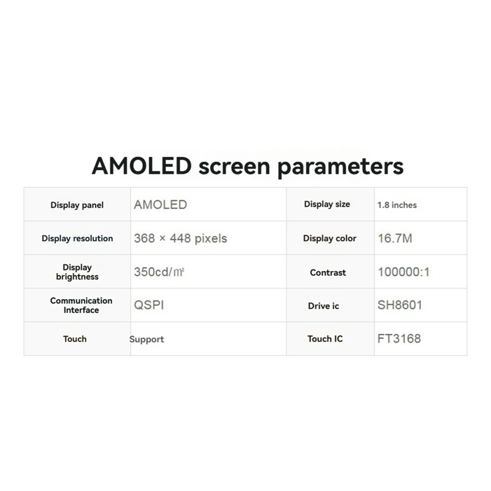 ESP32-S3 1.8-Inch Display AMOLED Capacitive Touch Screen Development ...