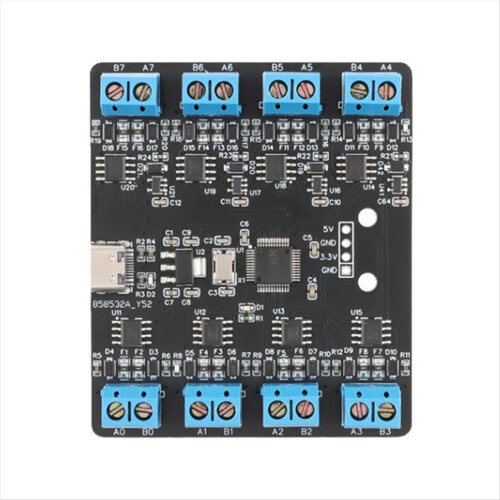 USB to 8 Channel Way RS485 Serial Port Board Type-C to 8 Way RS485 ...