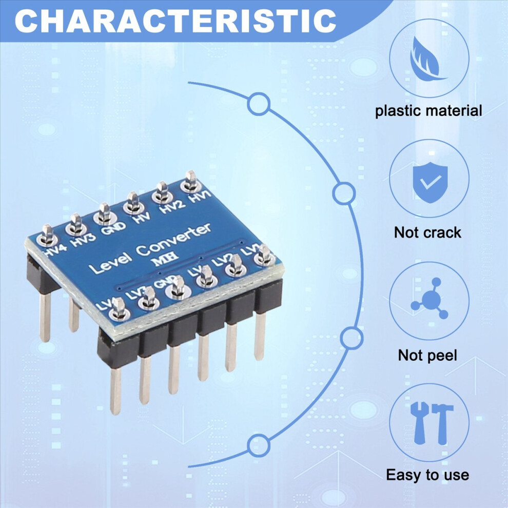 10Pcs 4 Channel IIC Logic Level Converter Bi-Directional Module 3.3V to ...