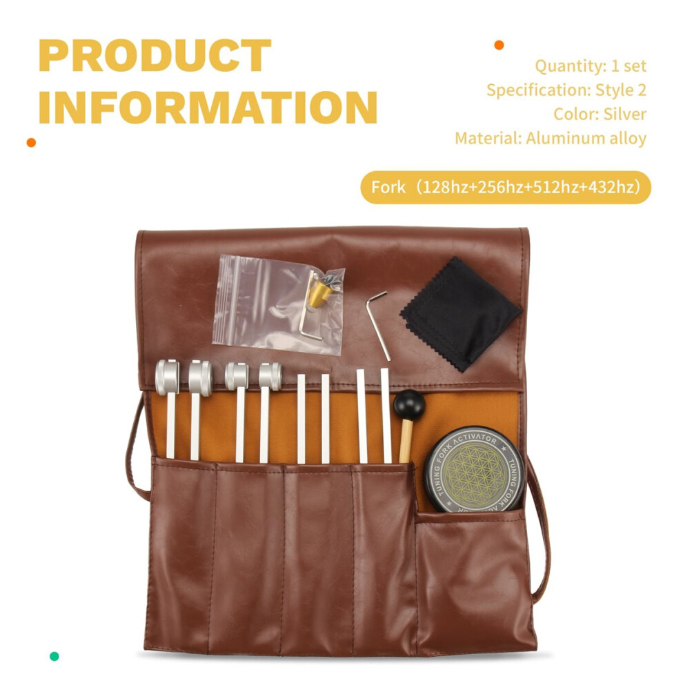 Tuning Fork Set 128Hz 256Hz 512Hz 432Hz with Activator for Healing ...