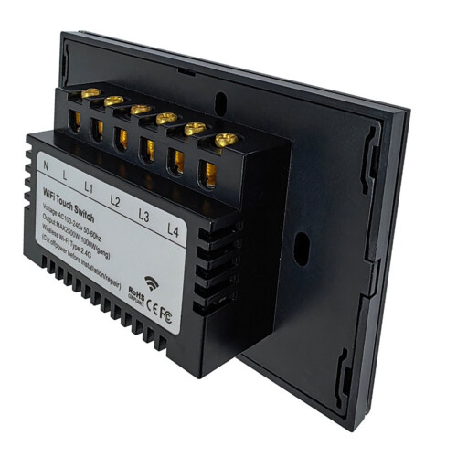 Wifi Smart Wall Light Switch Glass Touch Power Switches Wireless Voice ...