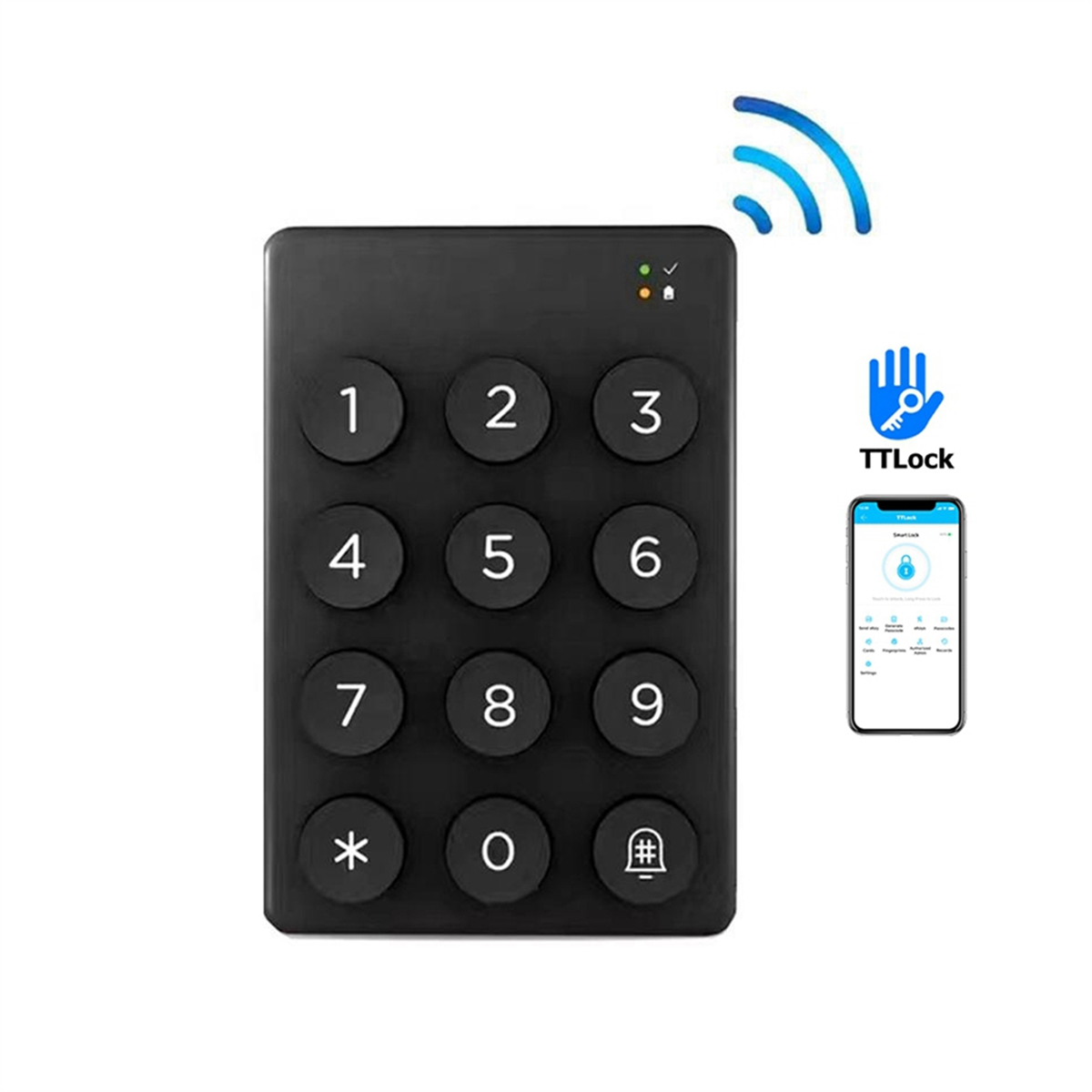 Wireless Keypad Digit Code Bluetooth App Unlock for TTlock App Smart ...