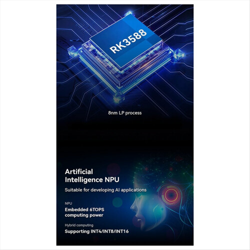 For 5 Ultra Ram RK3588 DDR5 Single Board Computer WiFi+BT M2 SSD 6TOPS ...