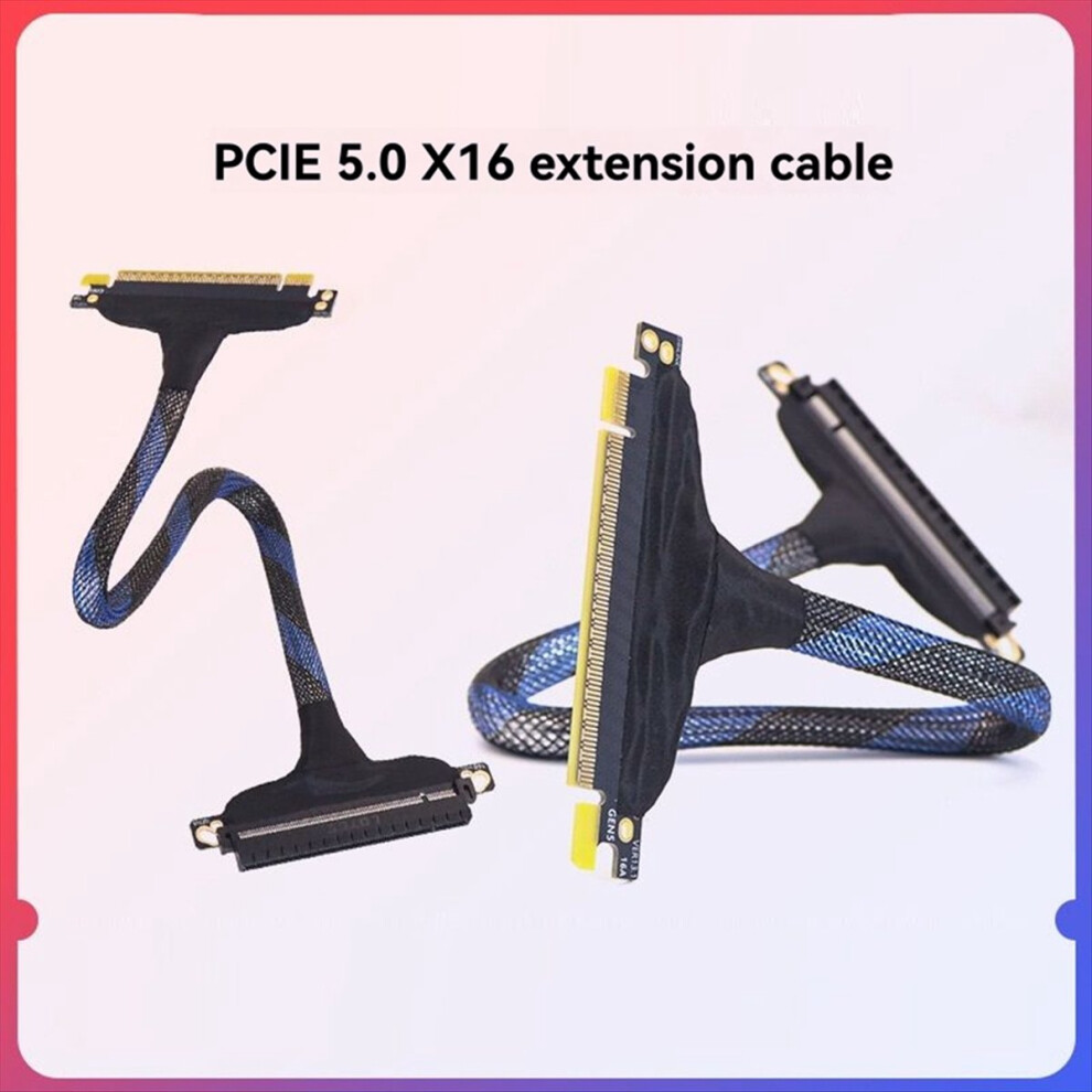 PCIe 5.0 X16 Extension Cable PCI-E Gen5 High Speed Lossless Cable GPU ...