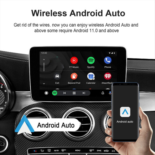 Wireless Carplay Adapter Wireless Android Auto Wired to Wireless Car ...
