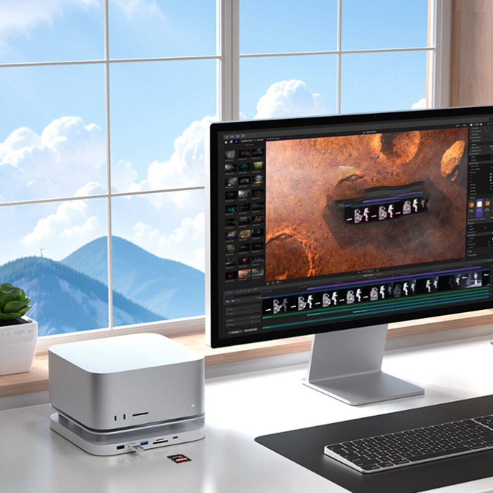 USB C Hub with Hard Drive Enclosure Type C Docking Station NVME M.2 SSD ...