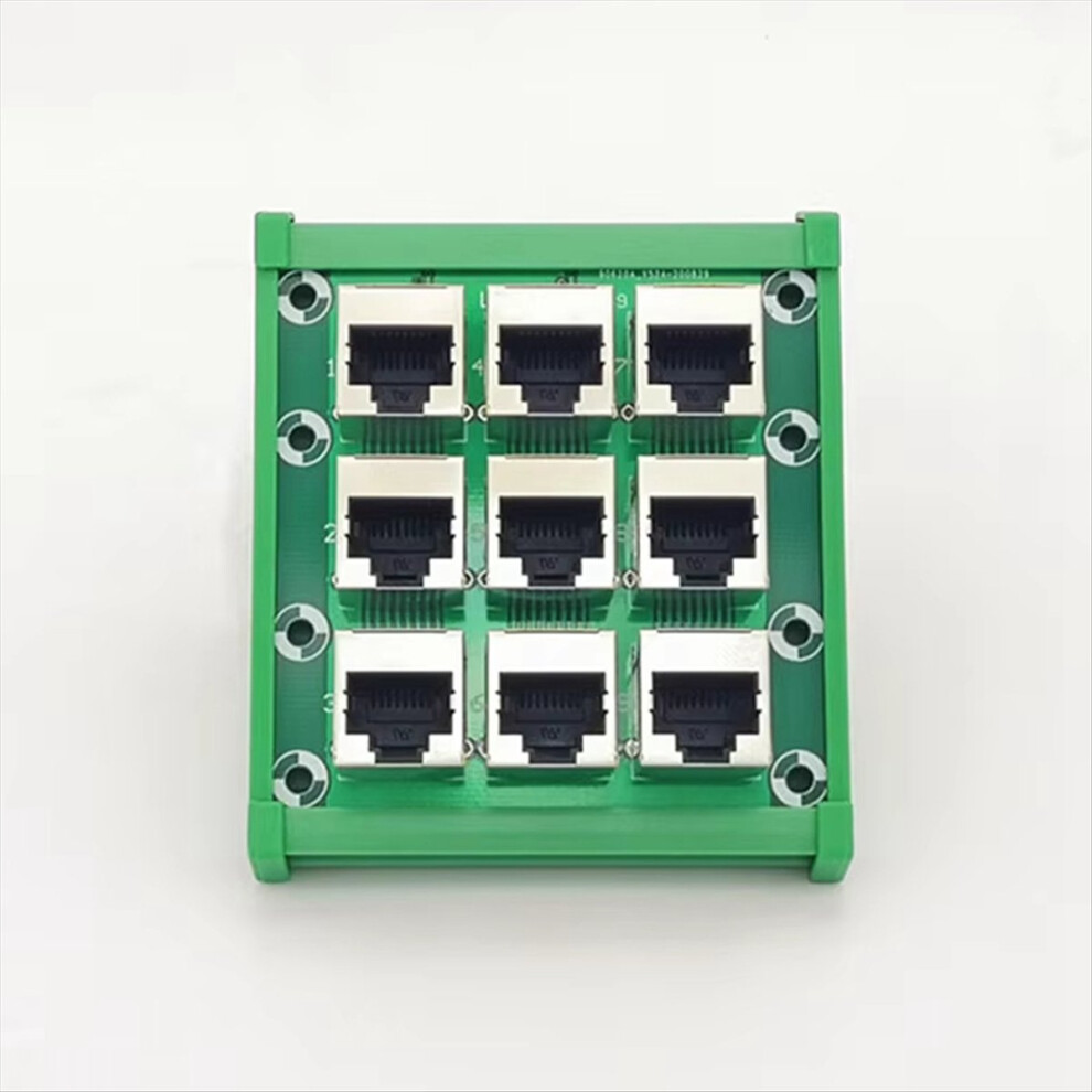 RJ45 8P8C Jack 9-Way Breakout Board,Terminal Block, Connector RJ45 ...