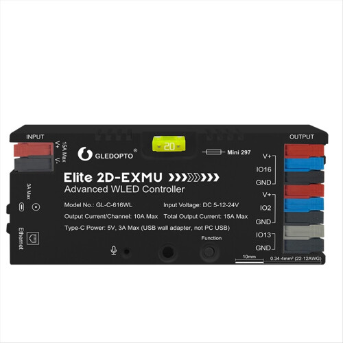 Controller per strisce luminose digitali indirizzabili con interfaccia ...