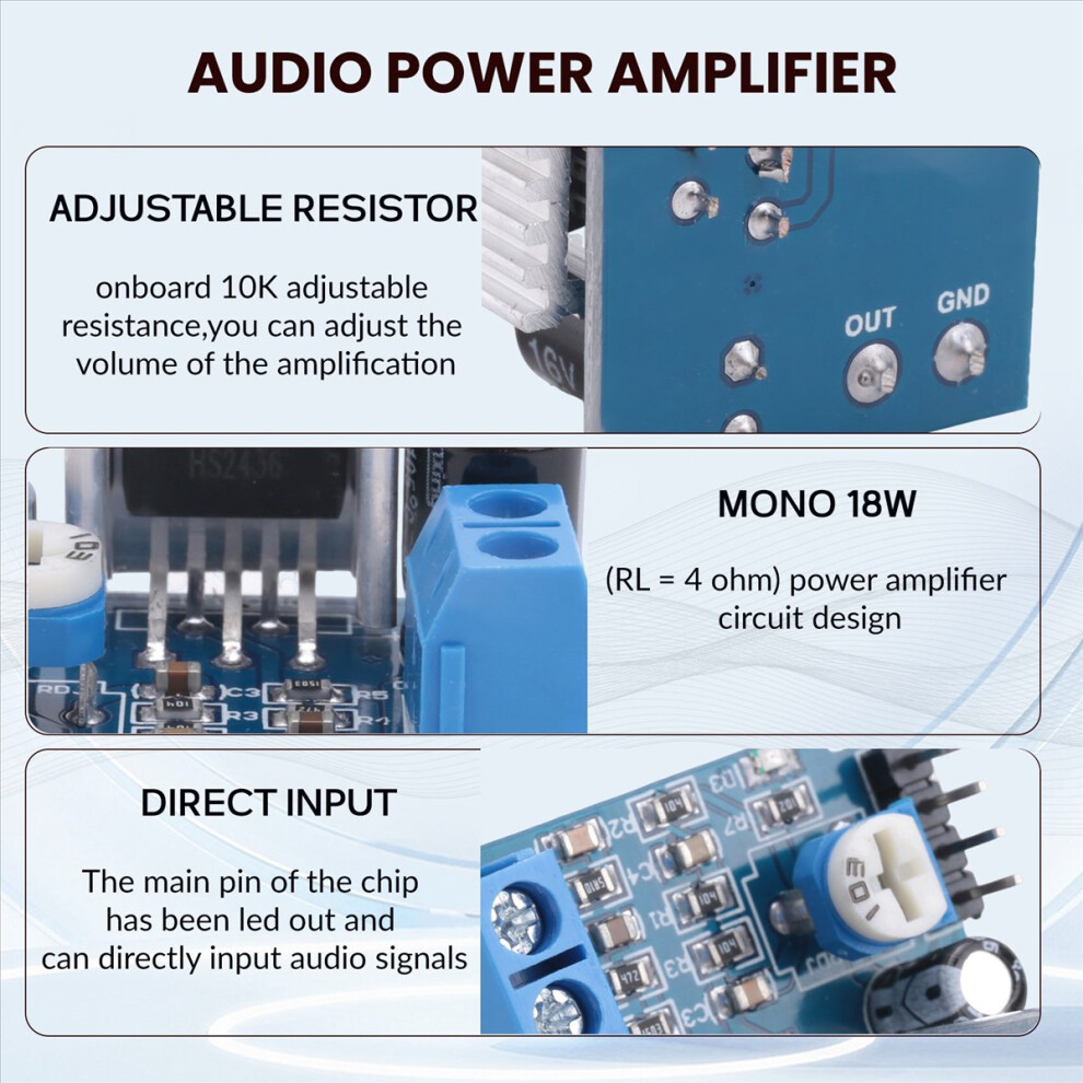 Module amplificateur de puissance TDA2030A à monter soi-même, carte d ...