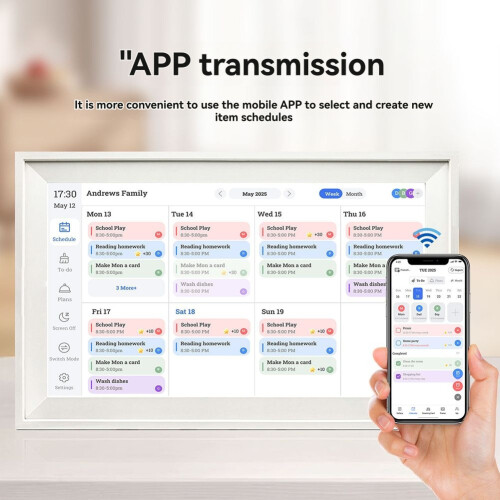 WIFI 15.6inch Hindetel Digital Family Calendar Touch Screen Wall ...