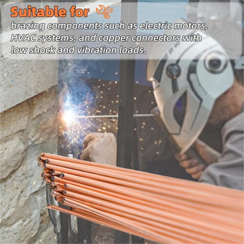 45 baguettes de brasage en cuivre, baguettes de soudage rondes de ...